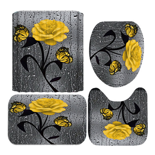 Blue And Yellow And Gold Shower Curtains And Shower Liners Youll Love Wayfair